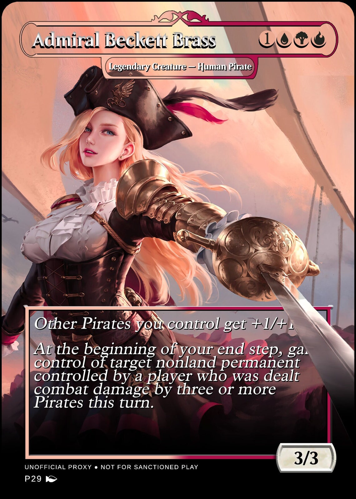 Admiral Beckett Brass. Custom MTG Full Art Proxy Foil. Buy 1 - Etsy