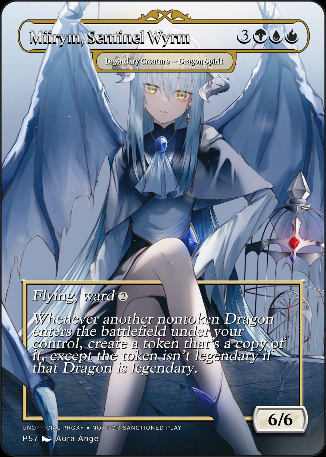 Miirym Sentinel Wyrm. Custom MTG Full Art Proxy Foil. Buy 1 - Etsy UK