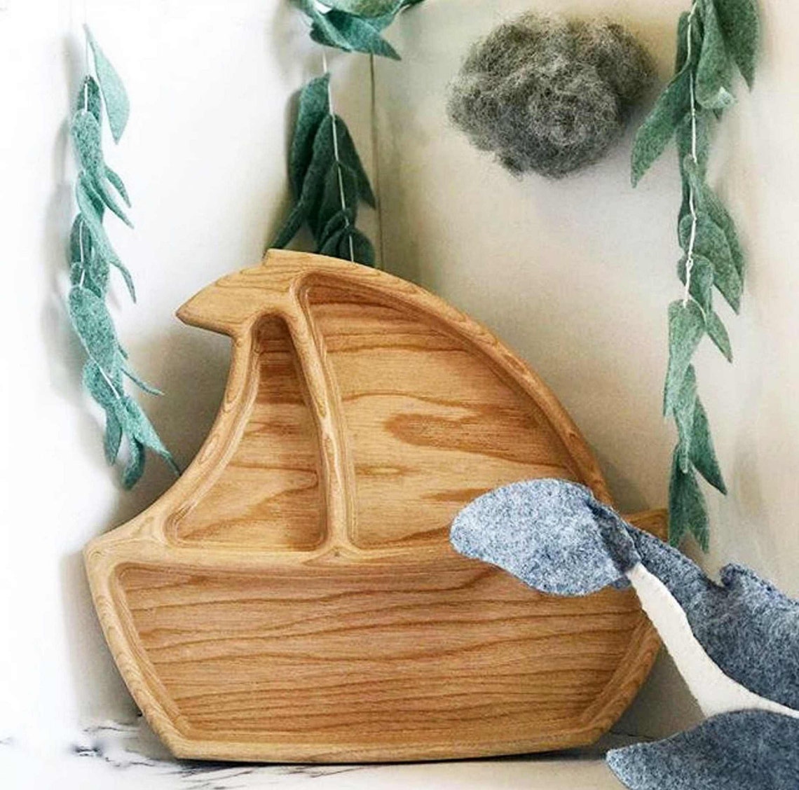 Creative Wooden Ship Plate - Etsy
