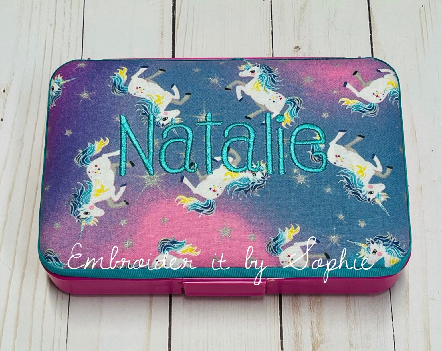 Personalized Kids School Pencil Box Case/art Supplies Sticker Box ...