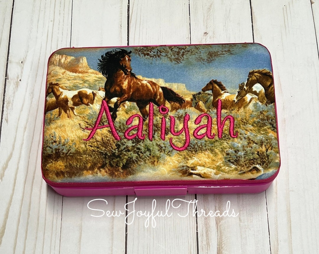 Personalized Kids School Pencil Box Case/art Supplies Sticker Box ...