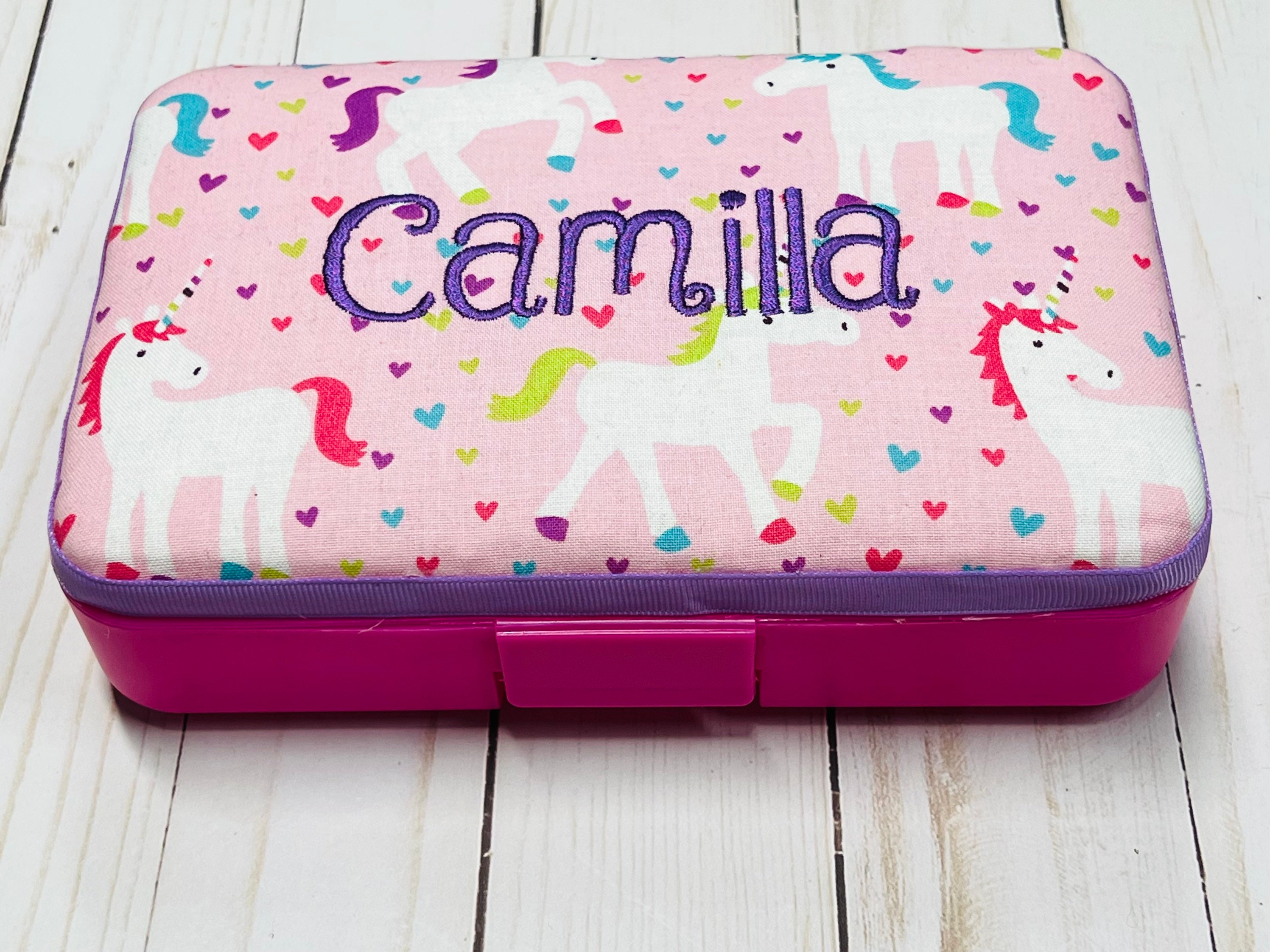 Personalized Kids School Pencil Box Case/art Supplies Sticker Box ...