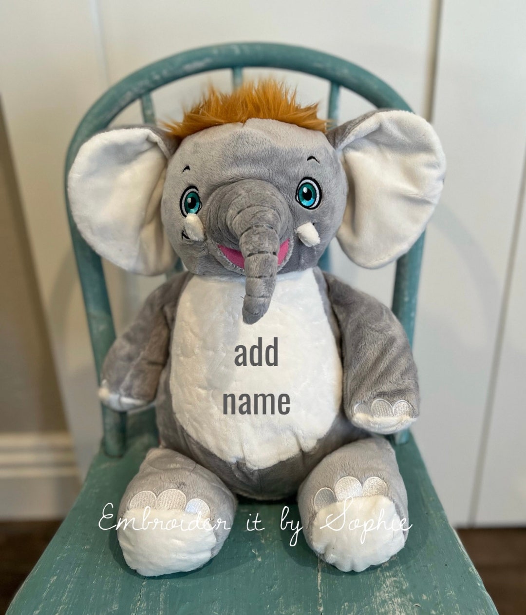 Personalized Elephant Cubbies/stuffed Animal/easter Basket/kids ...