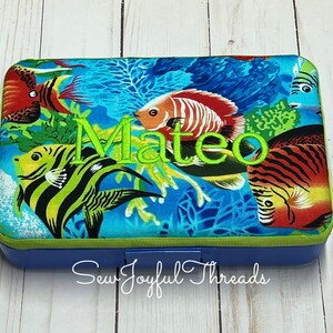 Personalized Kids School Pencil Box Case/art Supplies Sticker Box ...