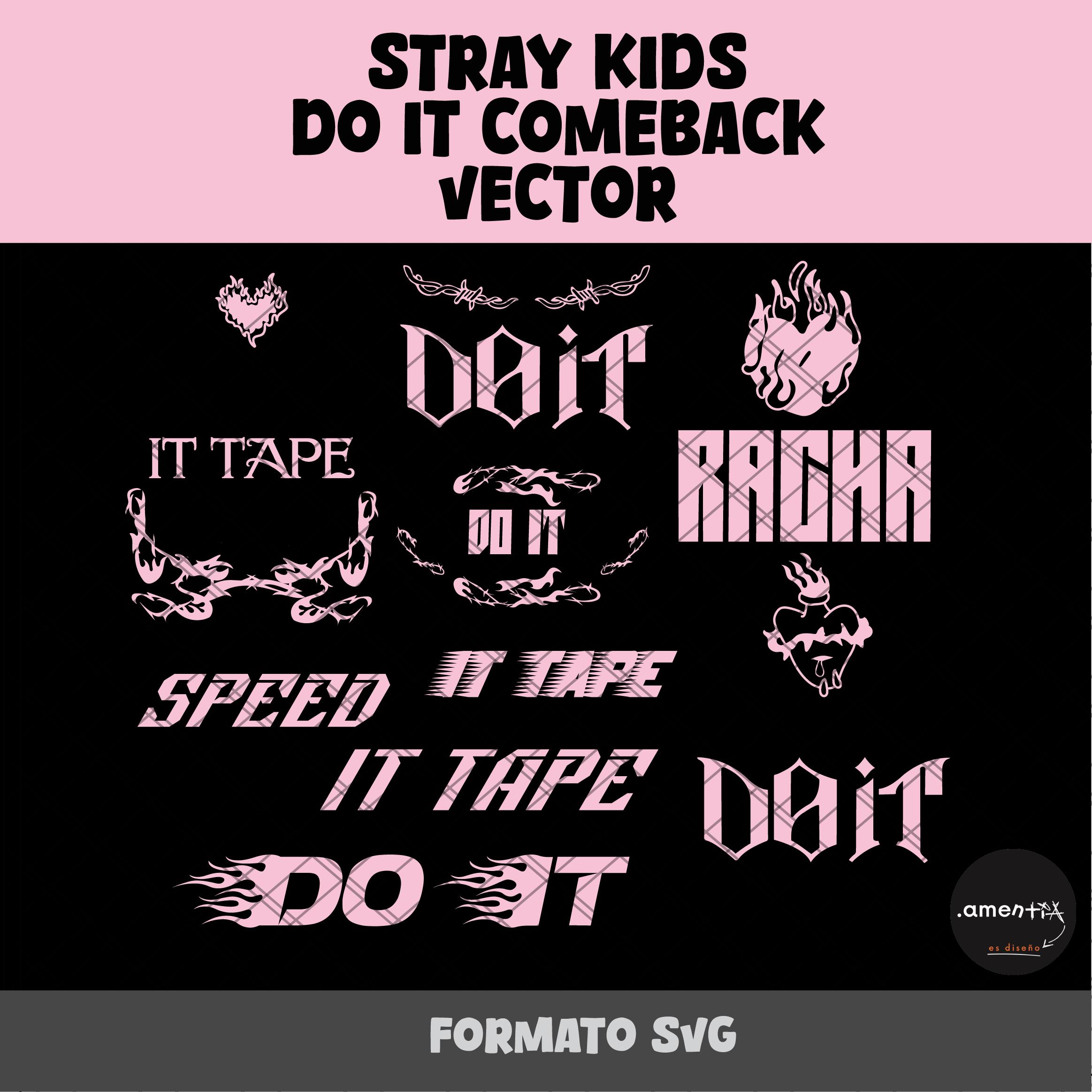 Do It Comeback Stray Kids Logos Vector - Etsy