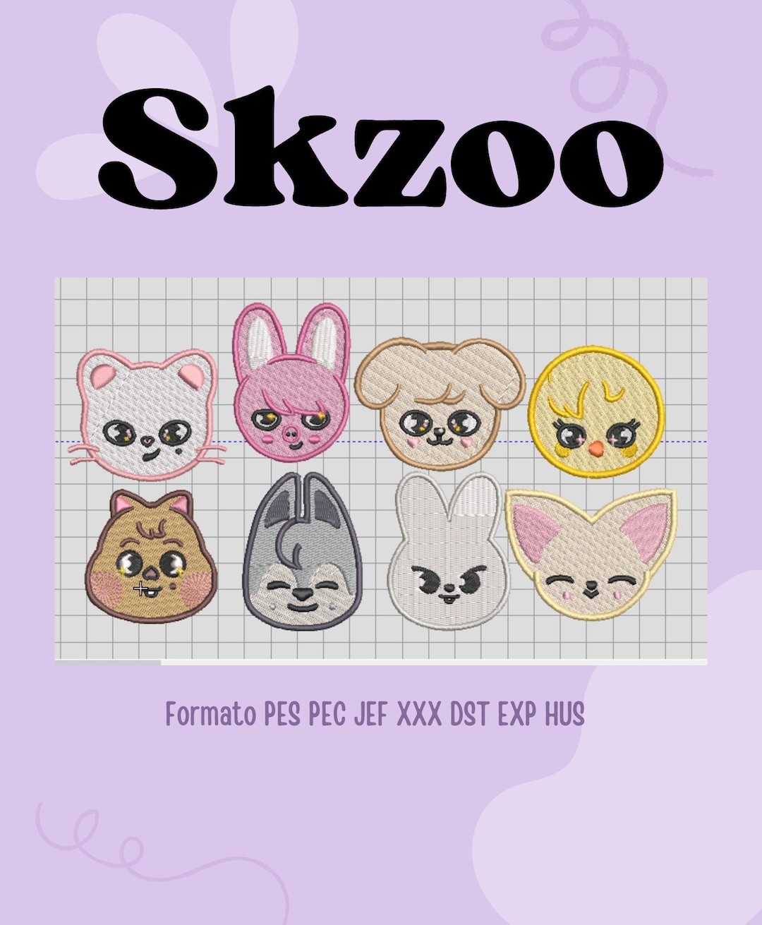 Embroidery Design SKZOO STRAY KIDS - Etsy