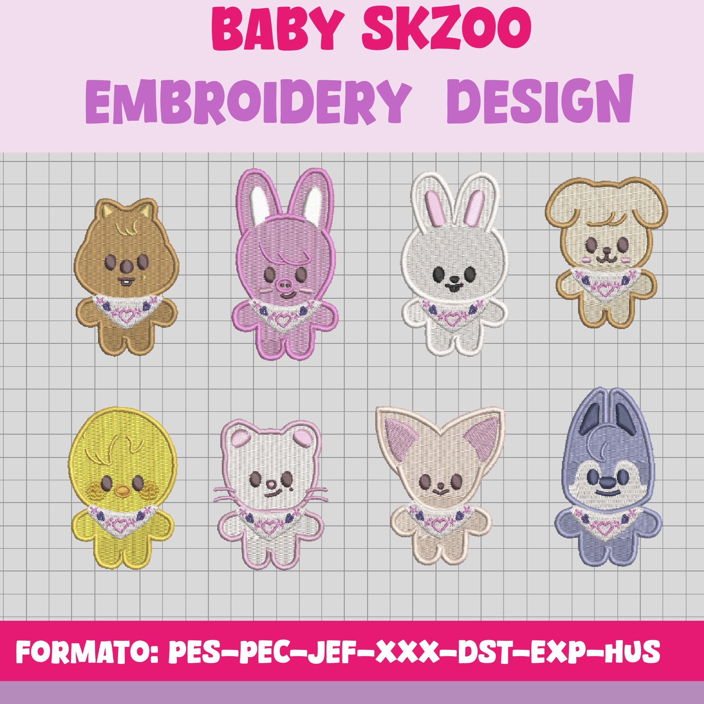 Baby Skzoo Embroidery Design Stray Kids - Etsy