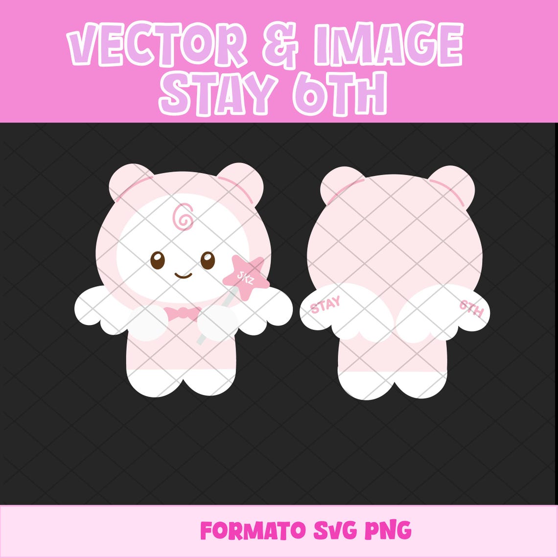 Vector Design Stay Stray Kids and image Png (stay angel) - Etsy España
