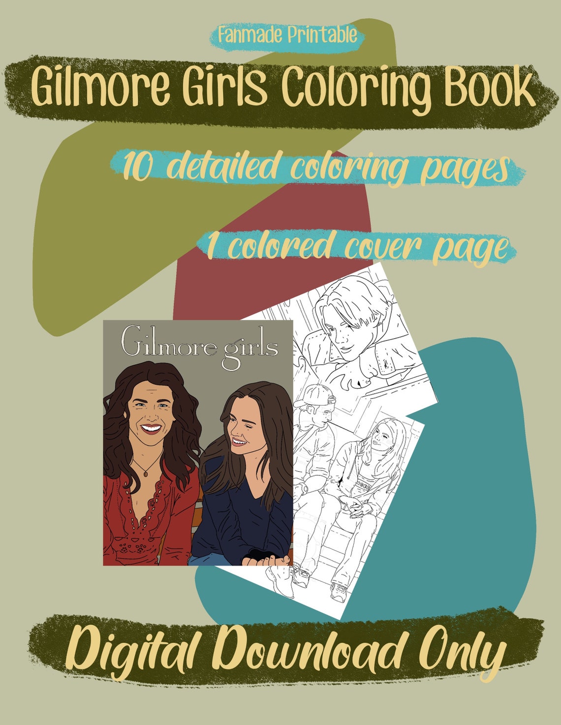 Fanmade Gilmore Girls Coloring Book - Etsy