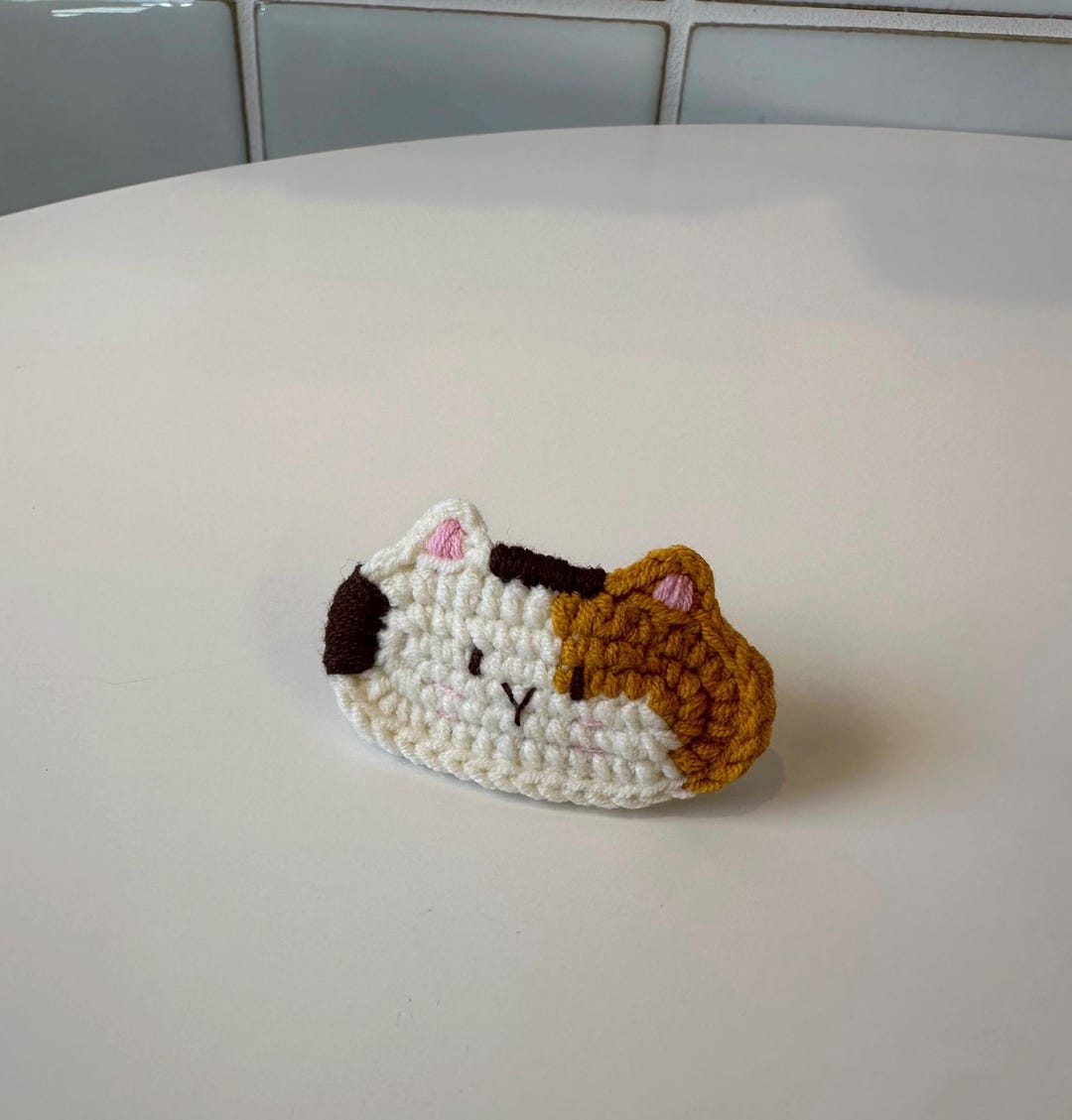 Crocheted Calico Cat Hair Clip: Kawaii Kitty Accessory | BUY2FREE1 - Etsy
