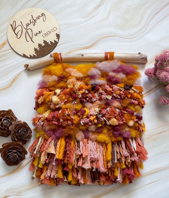 Woven Wall Hanging Fire Weaving Home Decor Yarn Tapestry | Etsy