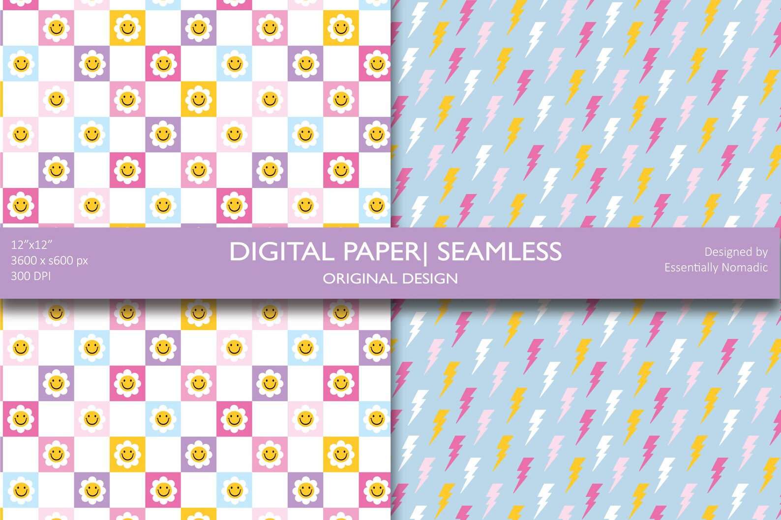 90s Retro Digital Paper Y2k Aesthetic Seamless Pattern | Etsy
