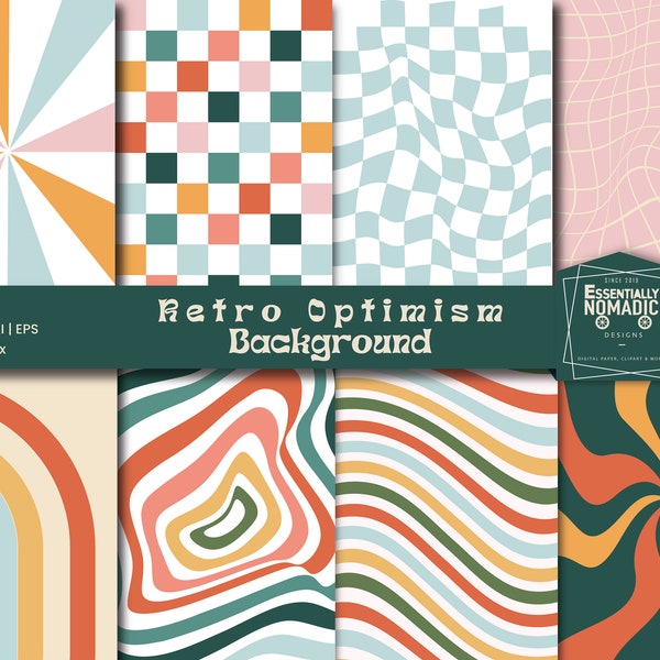 Retro Wall Paper - Etsy