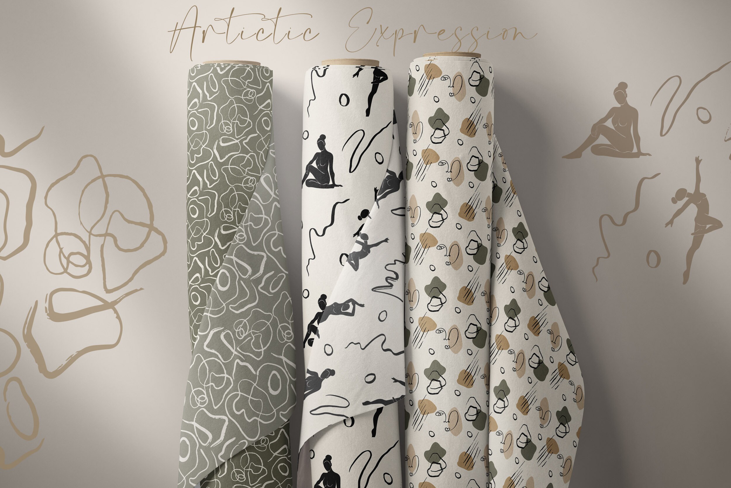 Abstract Digital Paper Line Art Seamless Patternmodern - Etsy