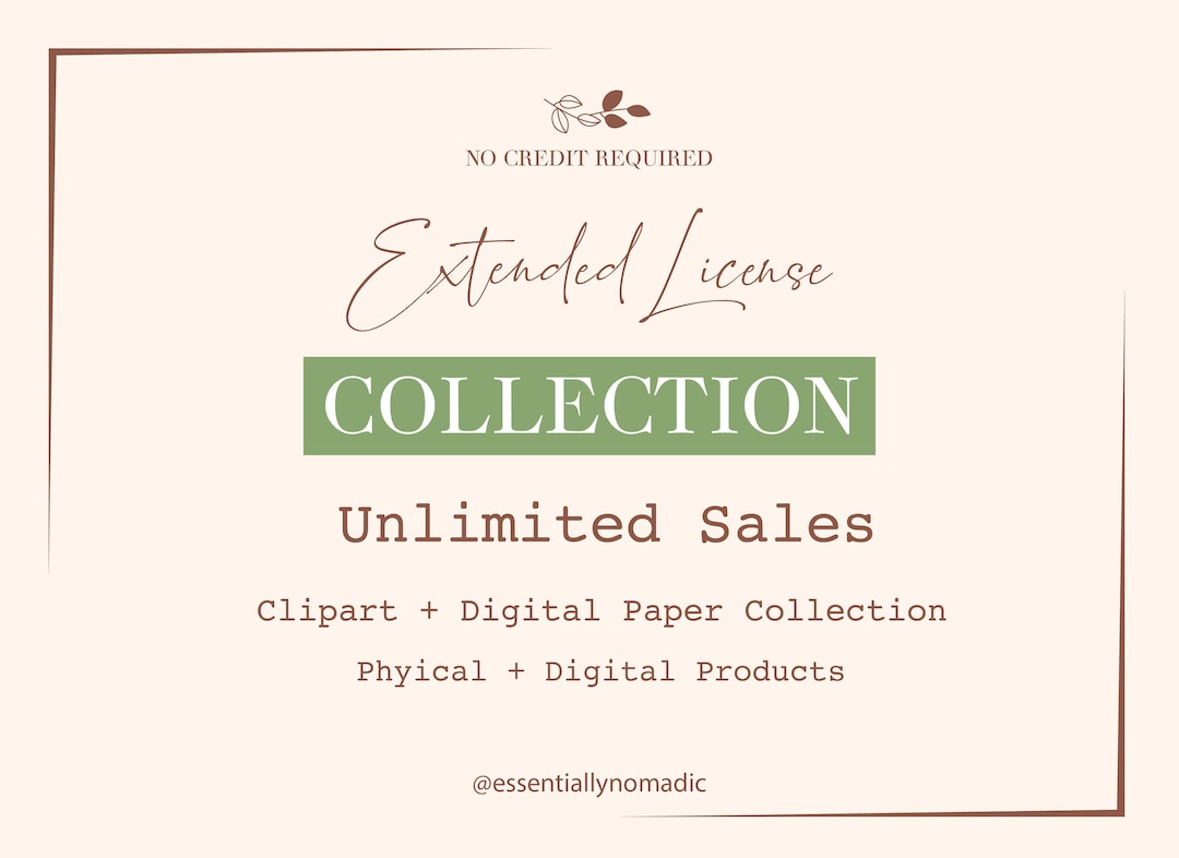 Extended Commercial License for Clipart and Graphic Collection ...