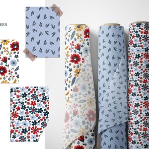 Scandinavian Floral Digital Paper Pack, Nordic Folk Art (12 JPEG Files ...