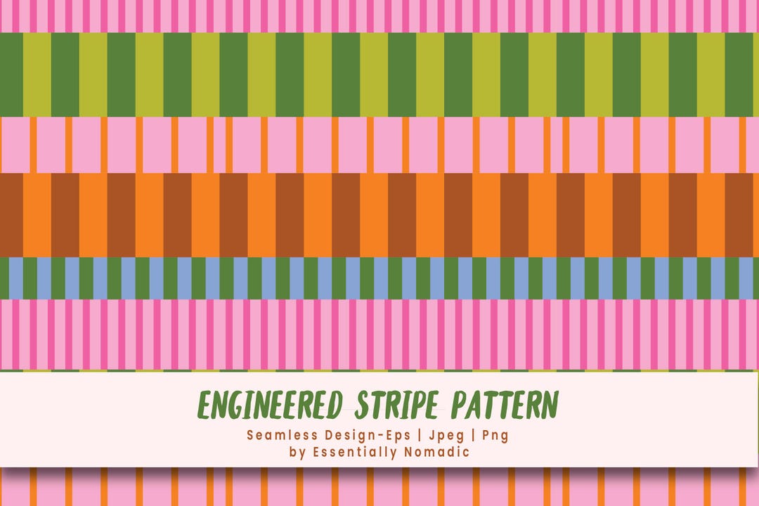 Colorful Bold Stripe Seamless Pattern Repeat File, Vibrant-wide-thin ...