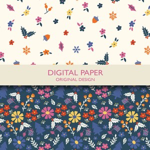 Bright Colorful Christmas Digital Paper, Maximalist Christmas Seamless ...