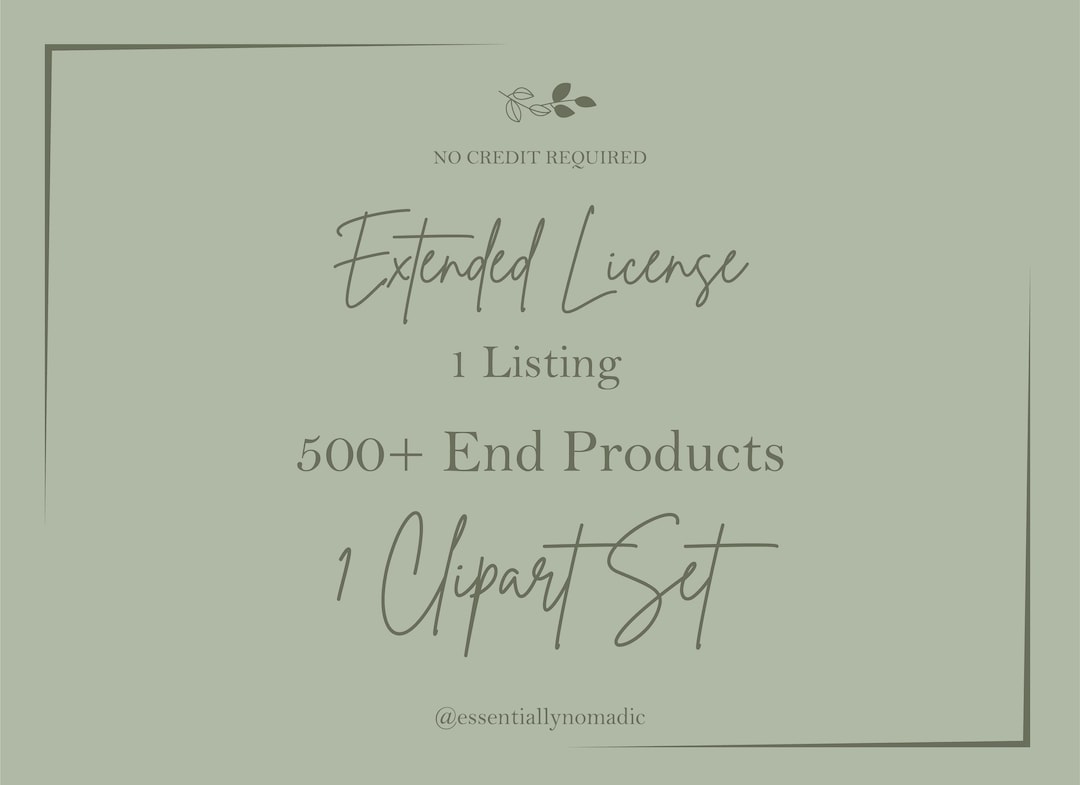 Extended Commercial License Clipart, No Credit Required 1 Listing ...