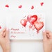 Watercolor Heart Balloon Clipart Set, Valentines Day Clipart, Red ...