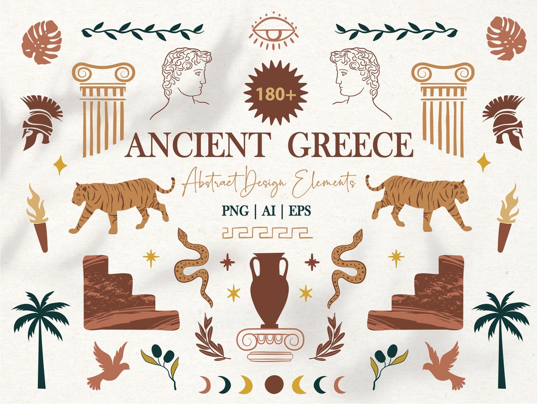 Ancient Greece Clipart Set, Mythology Clipart Vector-antiquity Roman ...