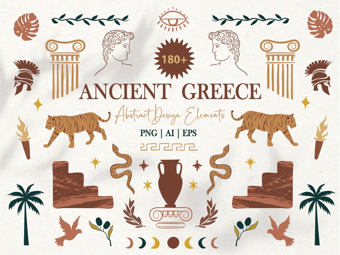 Ancient Greece Clipart Set Mythology Clipart Vector-antiquity - Etsy