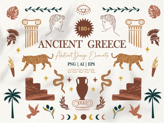 Ancient Greece Clipart Set Mythology Clipart Vector-antiquity - Etsy