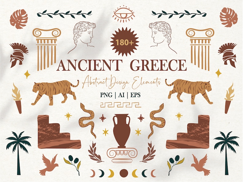 Ancient Greece Clipart Set Mythology Clipart Vector-antiquity - Etsy