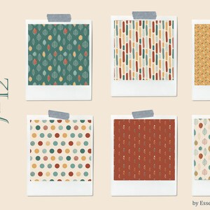 Scandinavian Digital Paper, Floral Digital Paper, Abstract Autumn ...