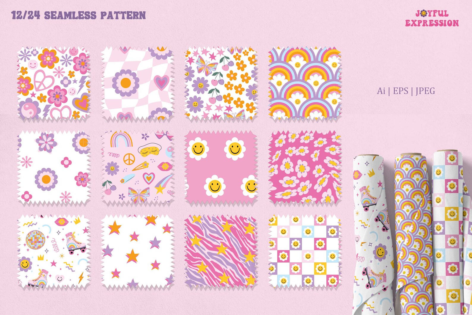 Y2K 90s Nostalgia Pattern and Clipart Set Printable Cards - Etsy