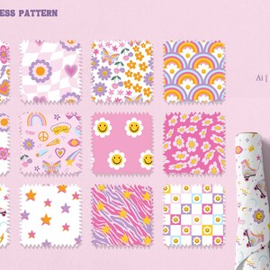 Y2K 90s Nostalgia Pattern and Clipart Set Printable Cards - Etsy