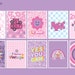 Y2K 90s Nostalgia Pattern and Clipart Set, Pink Retro Elements Digital ...