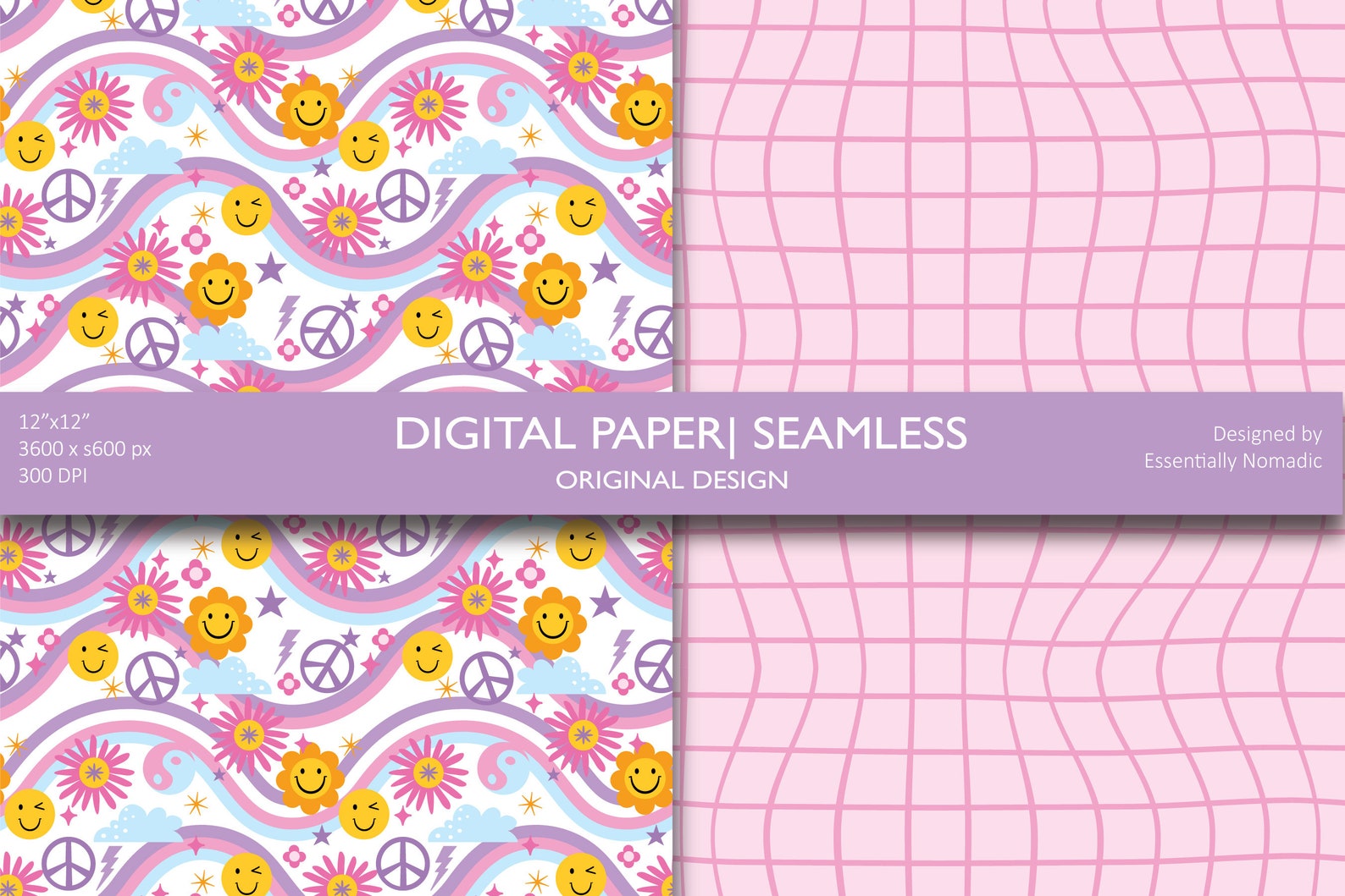 90s Retro Digital Paper Y2k Aesthetic Seamless Pattern - Etsy