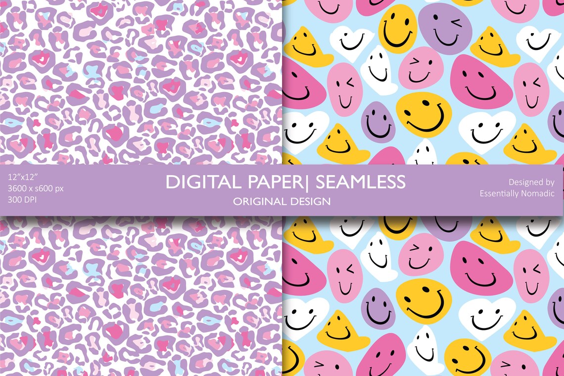 90s Retro Digital Paper Y2k Aesthetic Seamless Pattern - Etsy