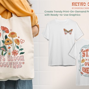 Retro Graphics Bundle, Retro Sublimation Png Files Svg Tshirt Print ...