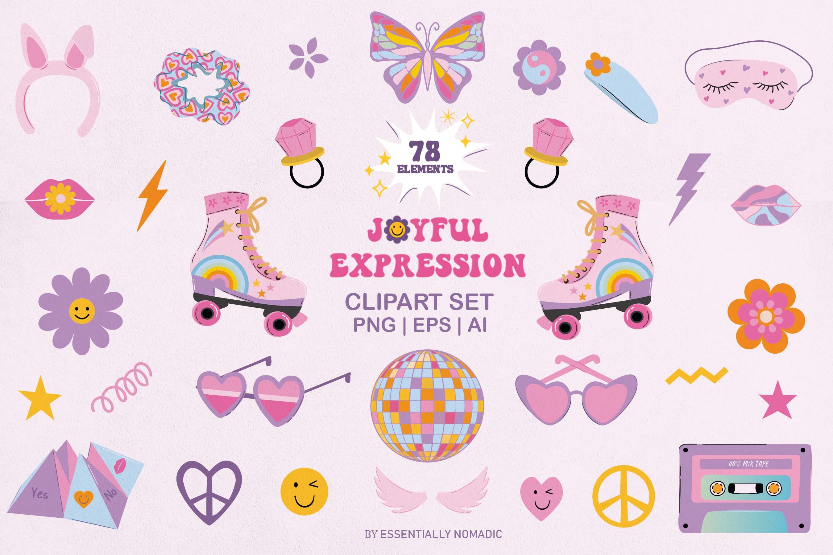 Y2K 90s Nostalgia Clipart Set PNG EPS Vector Files90s - Etsy Australia