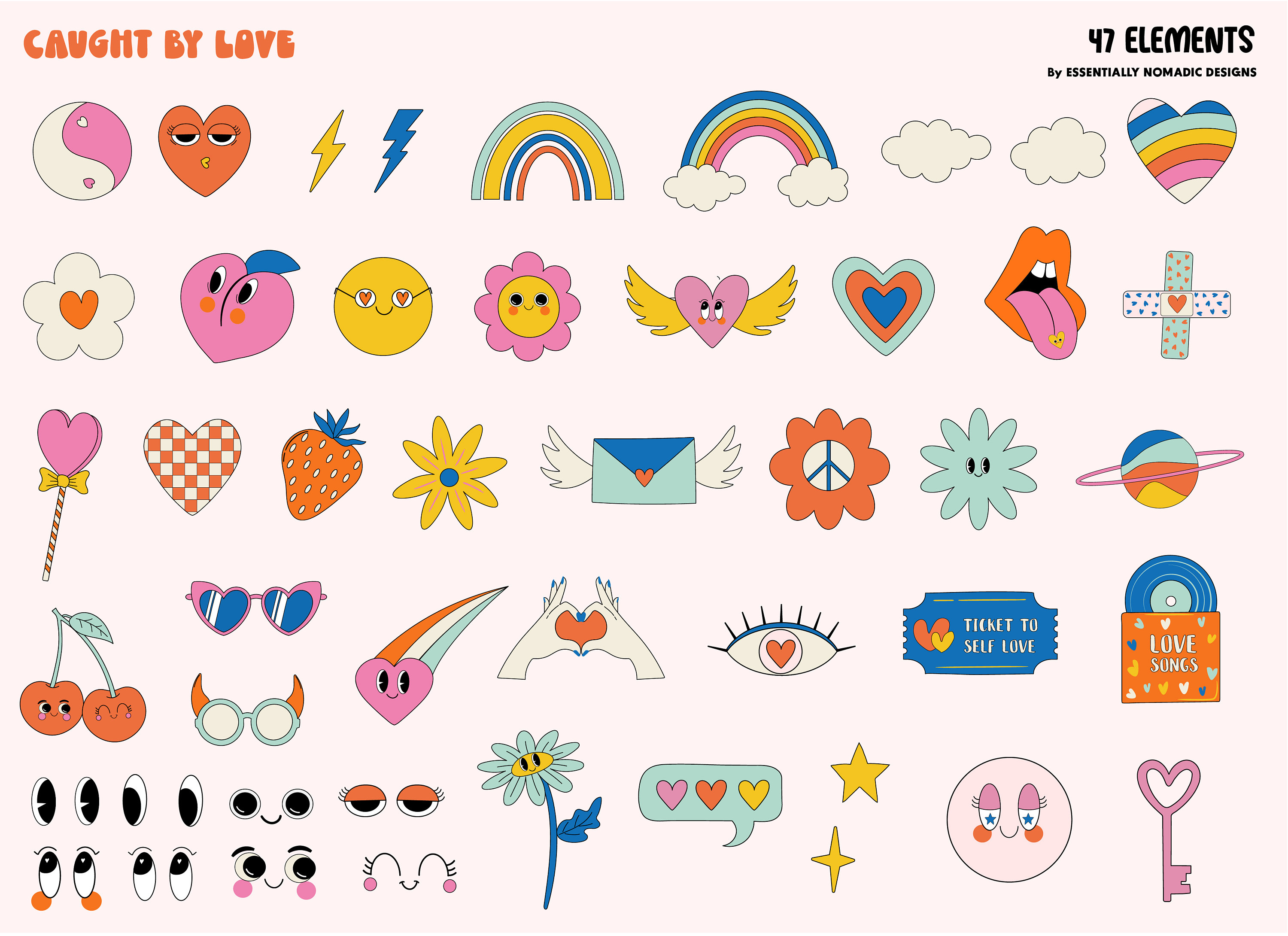 Groovy Clipart PNG SVG Retro Clipart 60s 70s 90s Hippie - Etsy