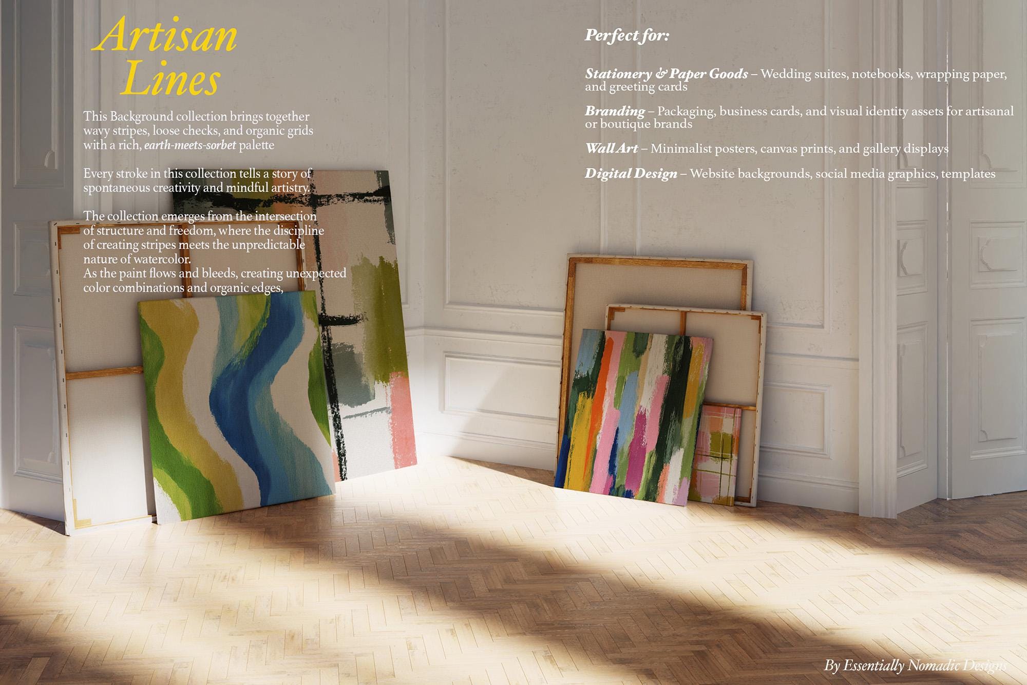 Watercolor Stripe Backgrounds, Colorful Hand-painted Checks, Painterly ...