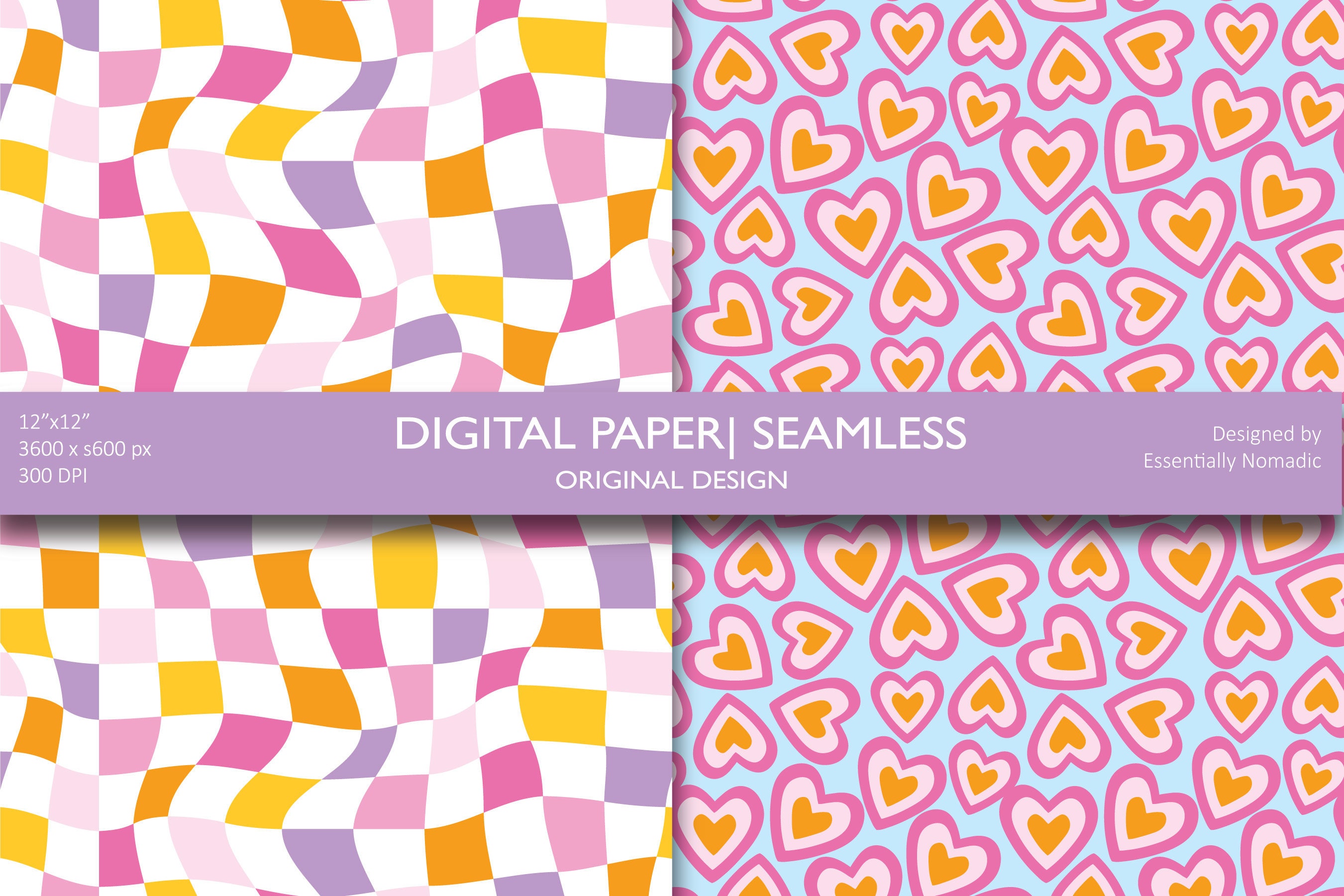 90s Retro Digital Paper, Y2k Aesthetic Seamless Pattern, Trippy ...