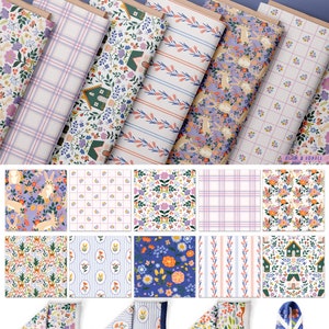 Cottagecore Spring Clipart Set, Flower Seamless Pattern, Floral Clipart ...