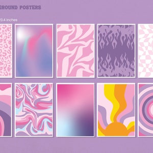 Y2K 90s Nostalgia Pattern and Clipart Set, Pink Retro Elements Digital ...
