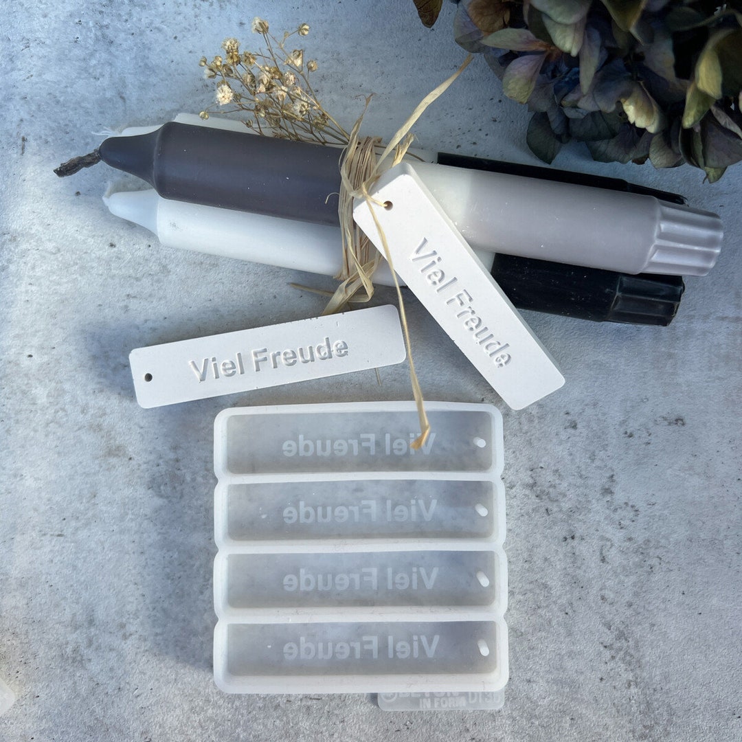 Silicone Mold Labels Tags in a SET of 4 much Joy - Etsy