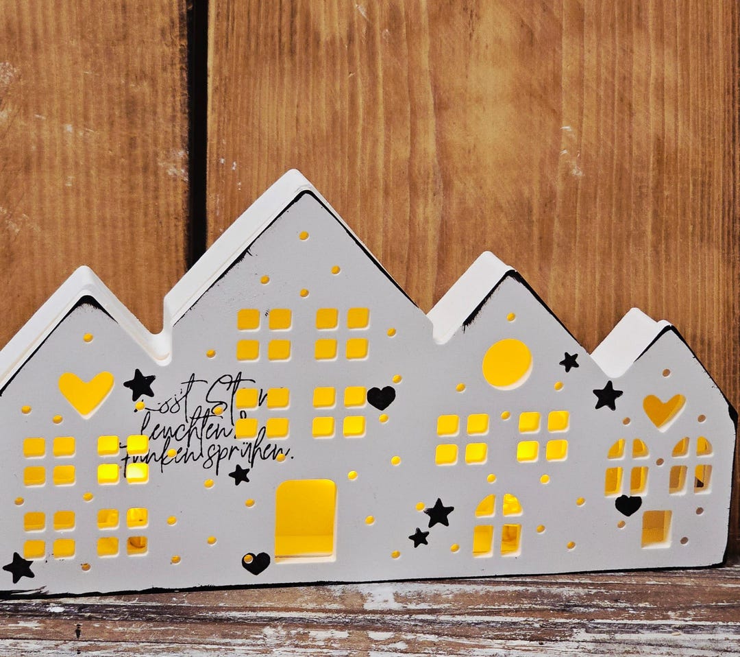 Silicone Mold/casting Mold for a Row of Light Houses With a Heart, 2 ...