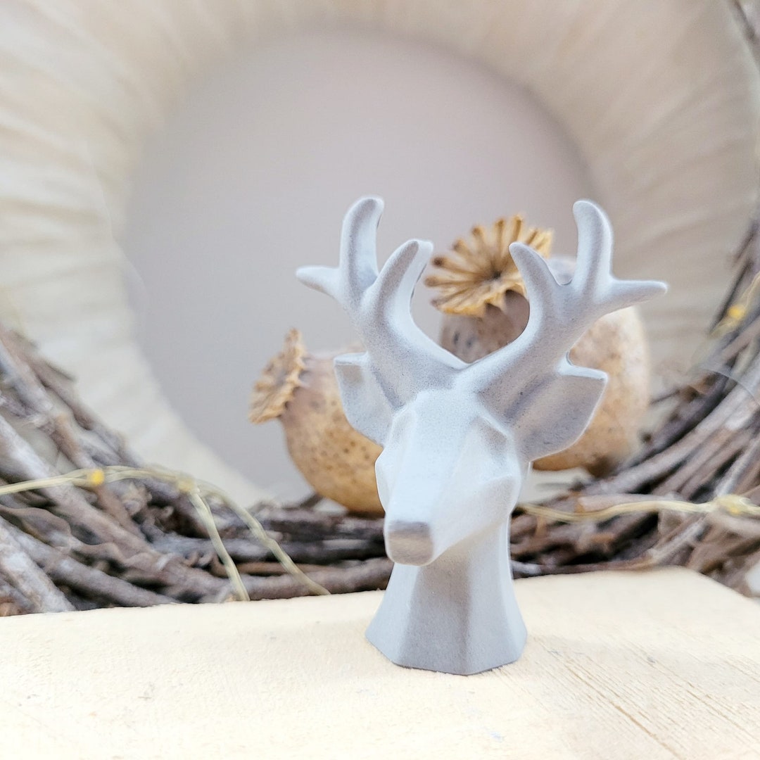 Silikonform/Gießform - Mini Hirsch mit schönem Geweih - Etsy.de
