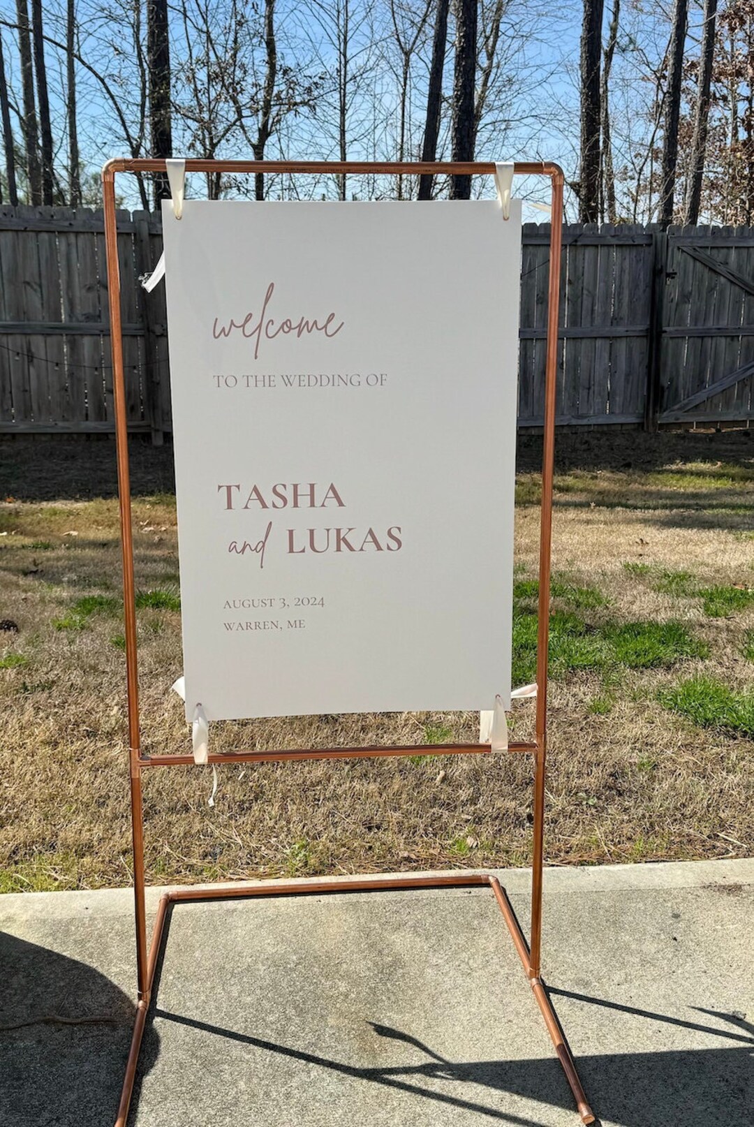 Copper Sign Stand for Wedding/event - Etsy