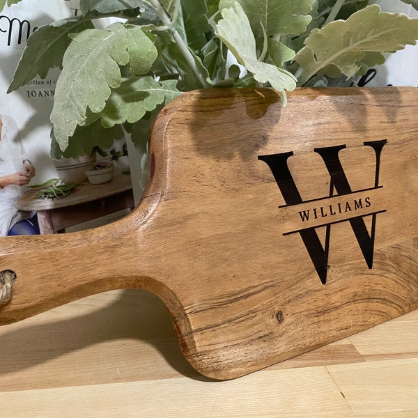 Monogrammed Cheese Board - Etsy