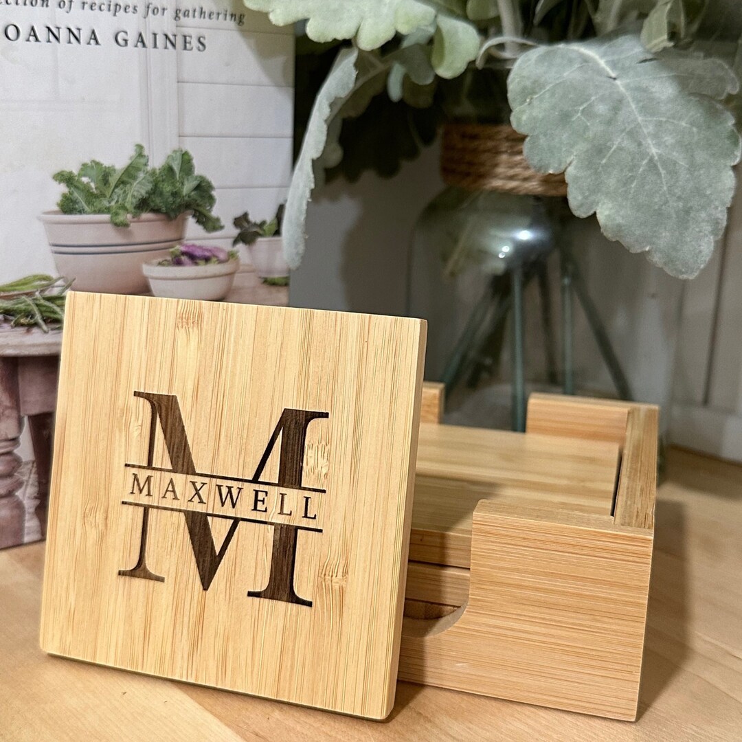 Custom Coasters Set Made for Wedding Gift Housewarming Bridal Shower ...