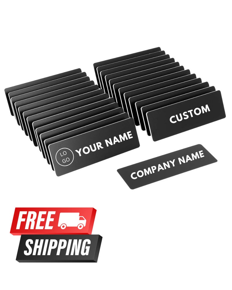 Name Tags for Work - Business Name Badges With Logo - Magnetic Name ...
