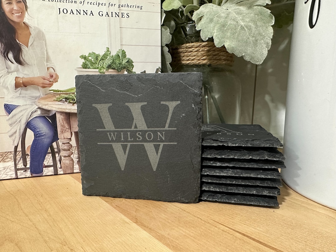 Personalized Slate Coasters Wedding Gift Housewarming Party Wedding ...