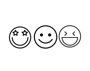 Smiley Face Svg Happy Face Smile Cut Digital File Instant | Etsy